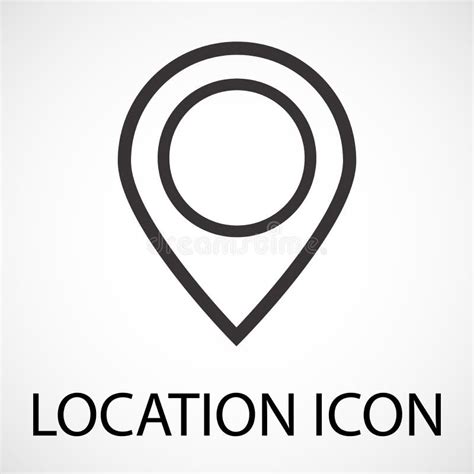 Simple Location Map Pointer Icon Stock Vector Illustration Of Black Graphic