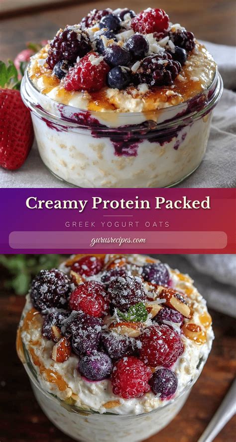 Healthy Protein Packed Greek Yogurt Overnight Oats Recipe For Easy