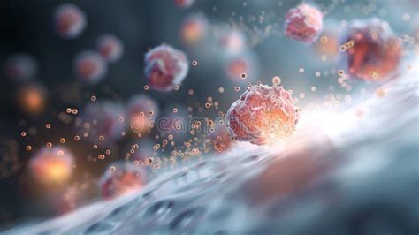 Microscopic View Of Human Cells Showing Intricate Details And Biological Structures Perfect For