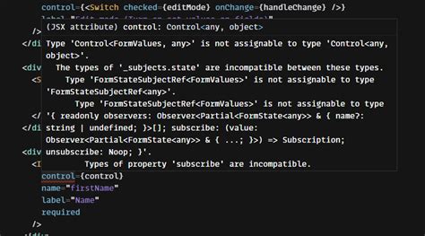 Type Control Is Not Assignable To Type Control · Issue 4965