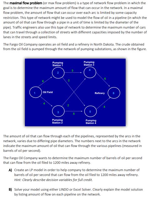 Solved The Maximal Flow Problem Or Max Flow Problem Is A