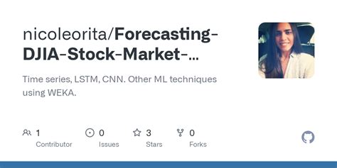 github nicoleorita forecasting djia stock market index with machine