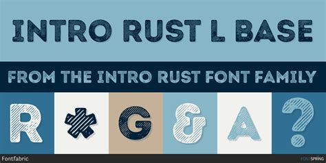 Intro Rust Line Font