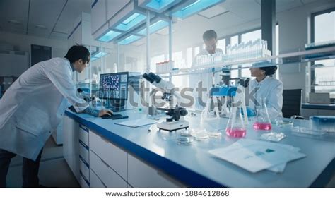 Science Team Working Asian Images Stock Photos D Objects Vectors Shutterstock