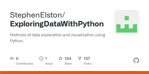 Github Stephenelstonexploringdatawithpython Methods Of Data