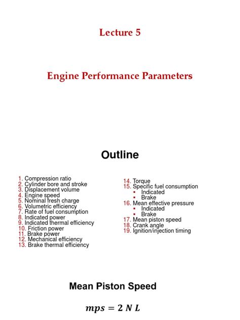 lecture 6 engine performance parameters 2 pdf engines internal
