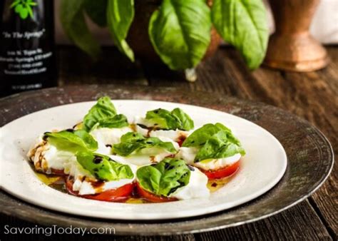 Classic Caprese Salad With Buffalo Mozzarella Savoring Today