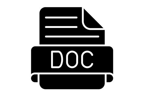 Doc File Glyph Icon Graphic By Maan Icons · Creative Fabrica