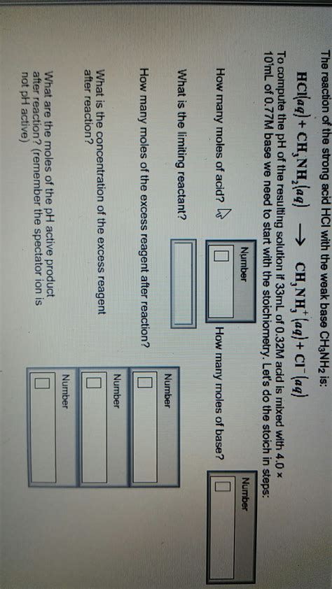 Solved 0 The Reaction Of The Strong Acid Hbr With The Strong
