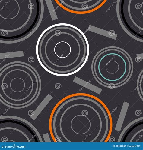 Concentric Circles Seamless Pattern Stock Illustration Illustration Of Geometric Model 90360359