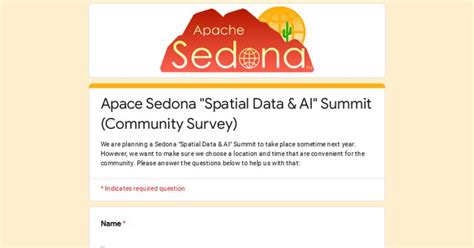 Mo Sarwat On Linkedin Apace Sedona Spatial Data And Ai Summit Community Survey