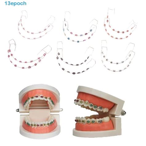 Epoch 1 Pair Temporary Tooth Decoration Colorful Fake Brackets