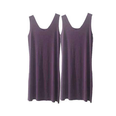 Swsmclt Womens 2 Pack Nightgown Mid Thigh Sleeveless Nightshirt