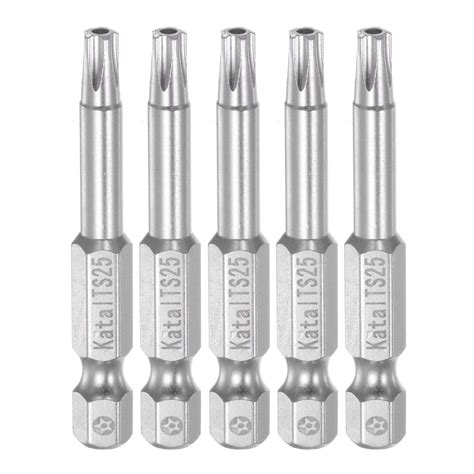 Uxcell Star 5 Point Screwdriver Bits Hex Shank Magnetic Security Torx Head Screw Driver Ts25