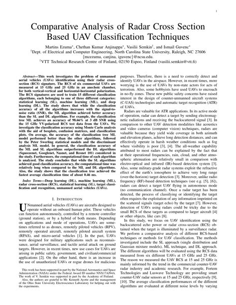 Pdf Comparative Analysis Of Radar Cross Section Based Uav