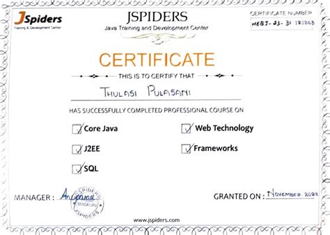 Thulasi Pulasani On Linkedin Happy To Share That I Have Completed Java