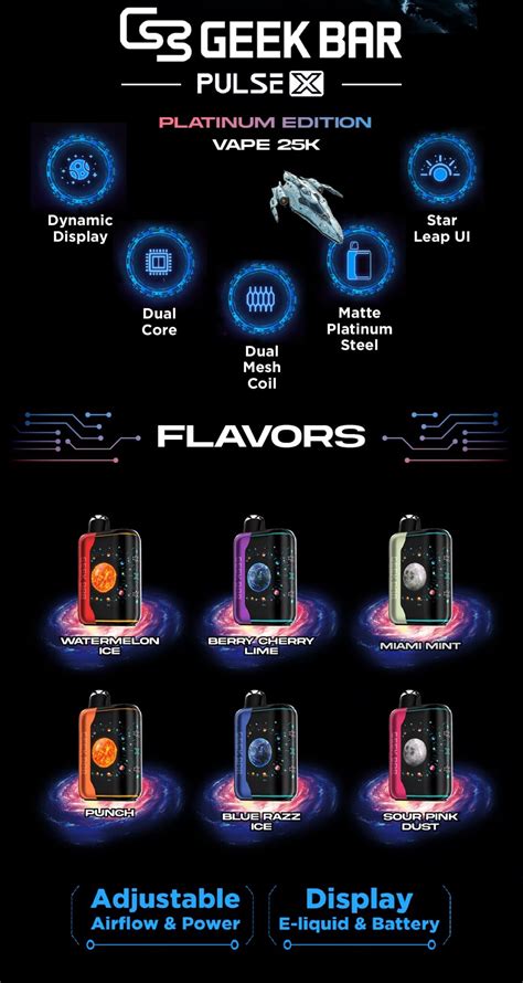 Geek Bar Pulse X Platinum Edition 25k ⋆ Disposable Vape