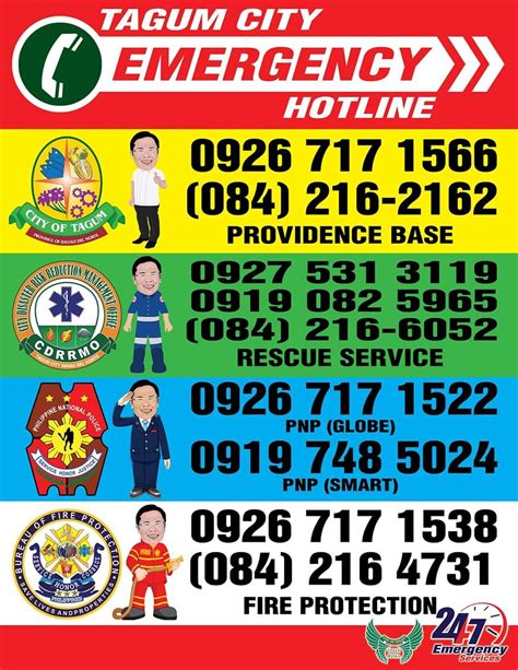 Emergency Hotline Numbers Tagum City