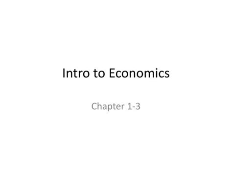PPT Intro To Economics PowerPoint Presentation Free Download ID
