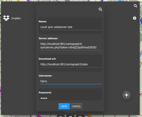 how to setup a custom sync server cartograph maps