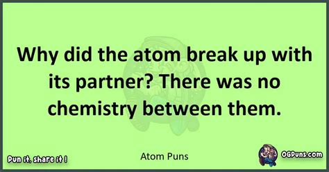 Atom Puns Splitting The Infinitesimal For Explosive Laughter