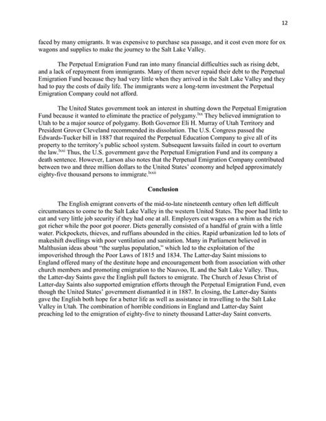 The Push Factors Pull Factors And Methods Of Latter Day Saint Emigration In 19th Century