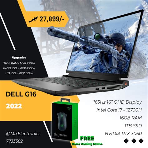 DELL G GAMING LAPTOP QHD HZ INTEL I H GB RAM TB SSD RTX IBay