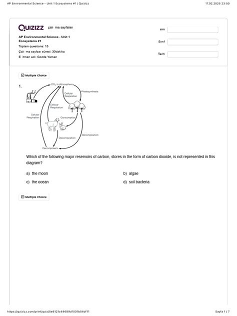 Ap Environmental Science Unit 1 Ecosystems 1 Quizizz Pdf Fresh Water Rain