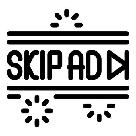 premium vector skip ad button appearing showing possibility to skip