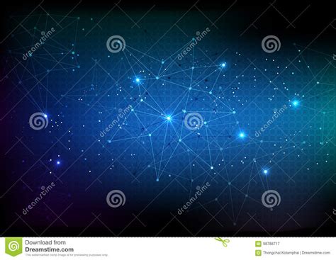 Vector Polygon Background Abstract Technology Communication Data Stock