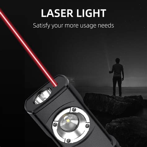 Edc Flashlight Work Light With Magnet Power Bank Function Rechargea