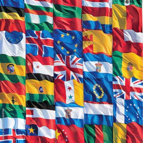 Wall Of Flags From Countries Around The World Diverse International