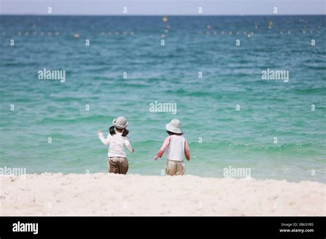 People Enjoy Swimming At Shirarahama Beach Where The Beach Opened In