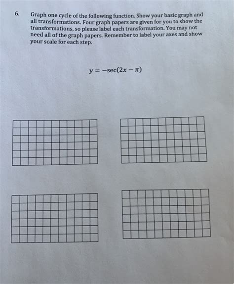 Solved Graph One Cycle Of The Following Function Show Your