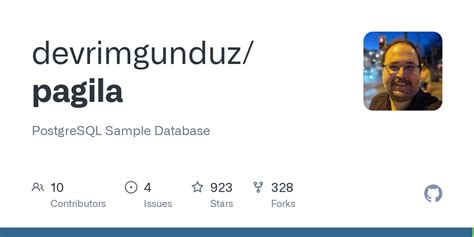 GitHub Devrimgunduz Pagila PostgreSQL Sample Database