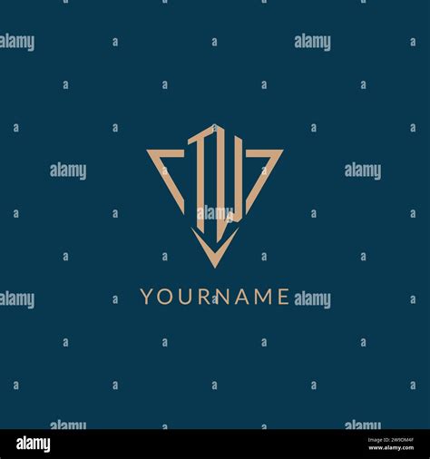 Tw Logo Initials Triangle Shape Style Creative Logo Design Vector Graphic Stock Vector Image