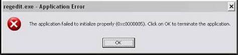 0xc0000005 Application Error With Windows Xp