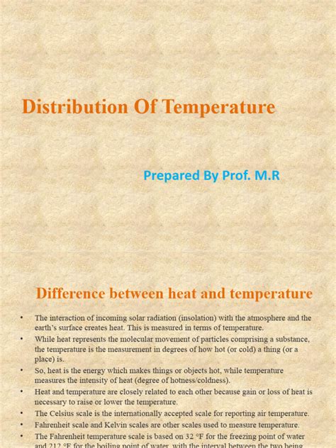 Distribution Of Temperature Pdf Fahrenheit Temperature