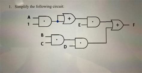 Solved Simplify The Following Circuit Chegg Com