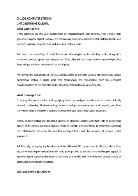 Learning Journal 3 Cs 1104 Computer Systems Unit 3 Learning Journal