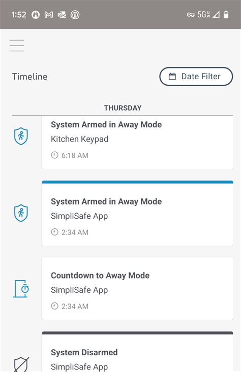 ‎mode set to away from keypad without keypad input simplisafe
