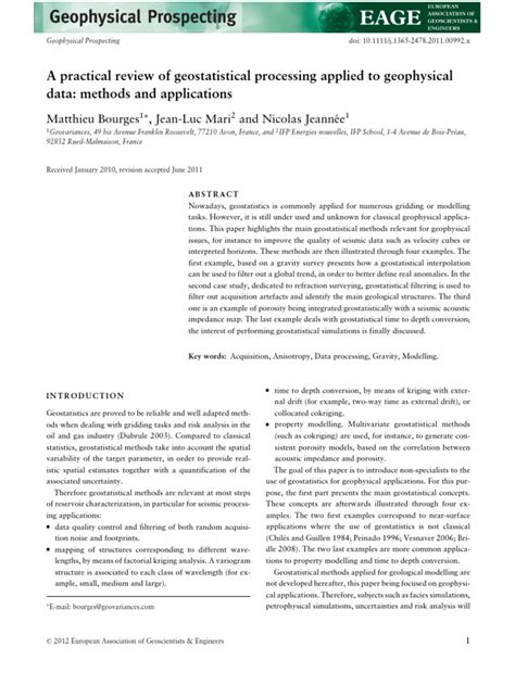 kriging method geostatistical method pdf variance stationary