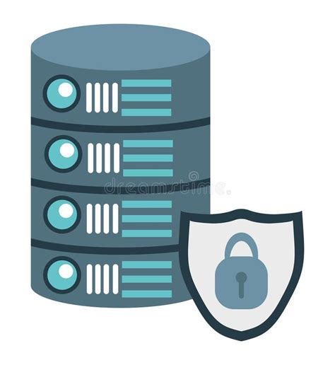 Database Security Illustration Stock Illustration Illustration Of Isolated Relationships