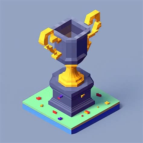 A Low Poly Model Of A Trophy Premium Ai Generated Image