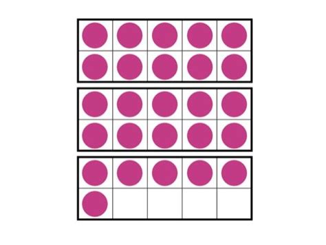 Tens Frame And Counters Template Teaching Resources