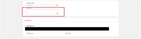Where Are Visible The Comments When Allocate A Checklist — Cloud Customer Connect