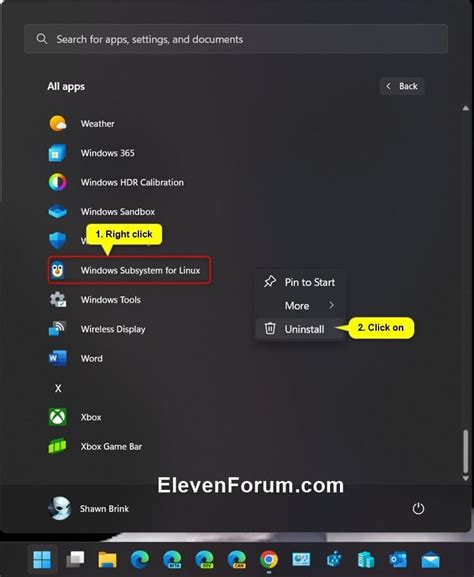 Uninstall Windows Subsystem For Linux Wsl In Windows 11 Windows 11