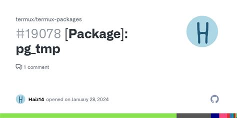 Package Pgtmp · Issue 19078 · Termuxtermux Packages · Github