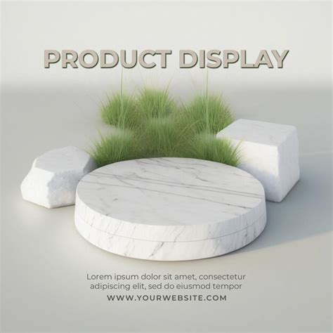 제품 프레젠테이션을 위한 추상 배경 석재 받침대 연단 제품 3d Redering 프리미엄 Psd 파일