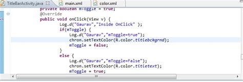 How To Make Android Chronometer Invisible And Visible When Clicked